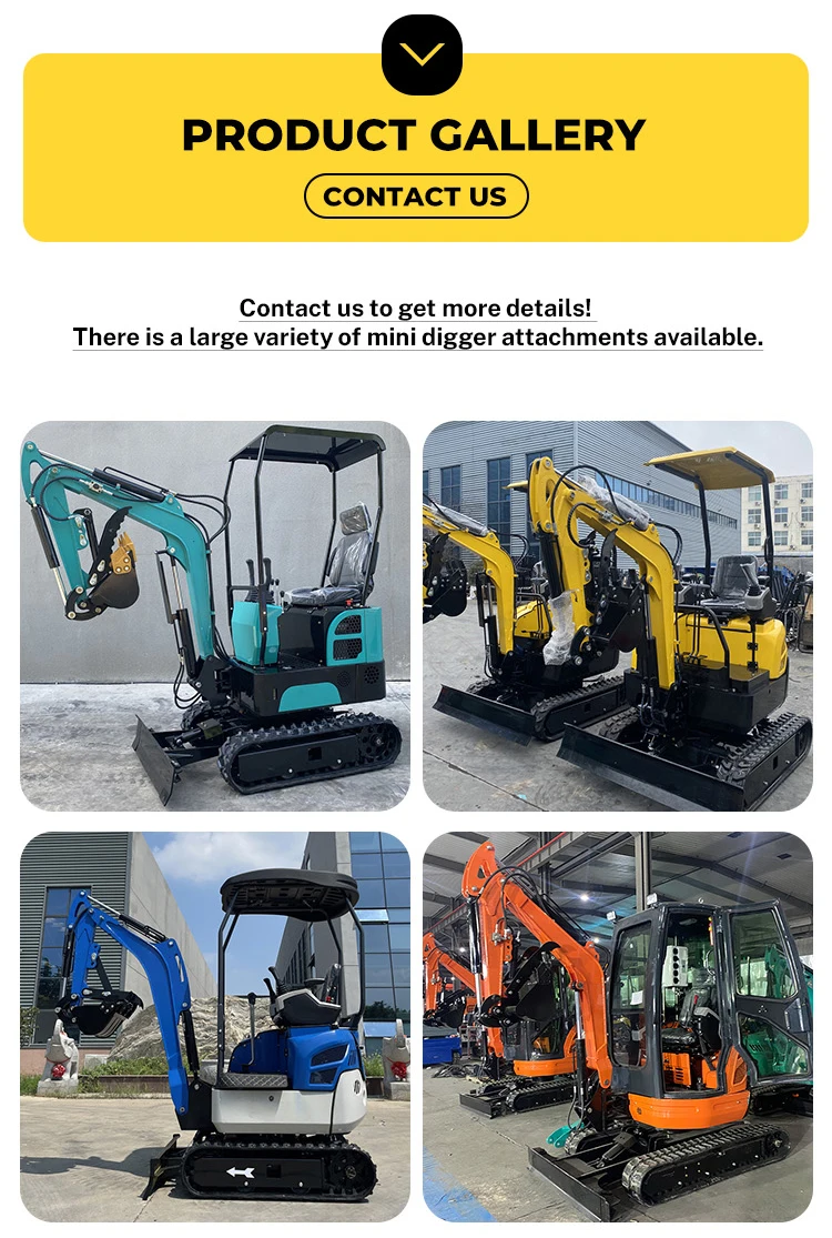 Free Shipping Digger Mini Excavator Crawler Type Excavators Hydraulic ...