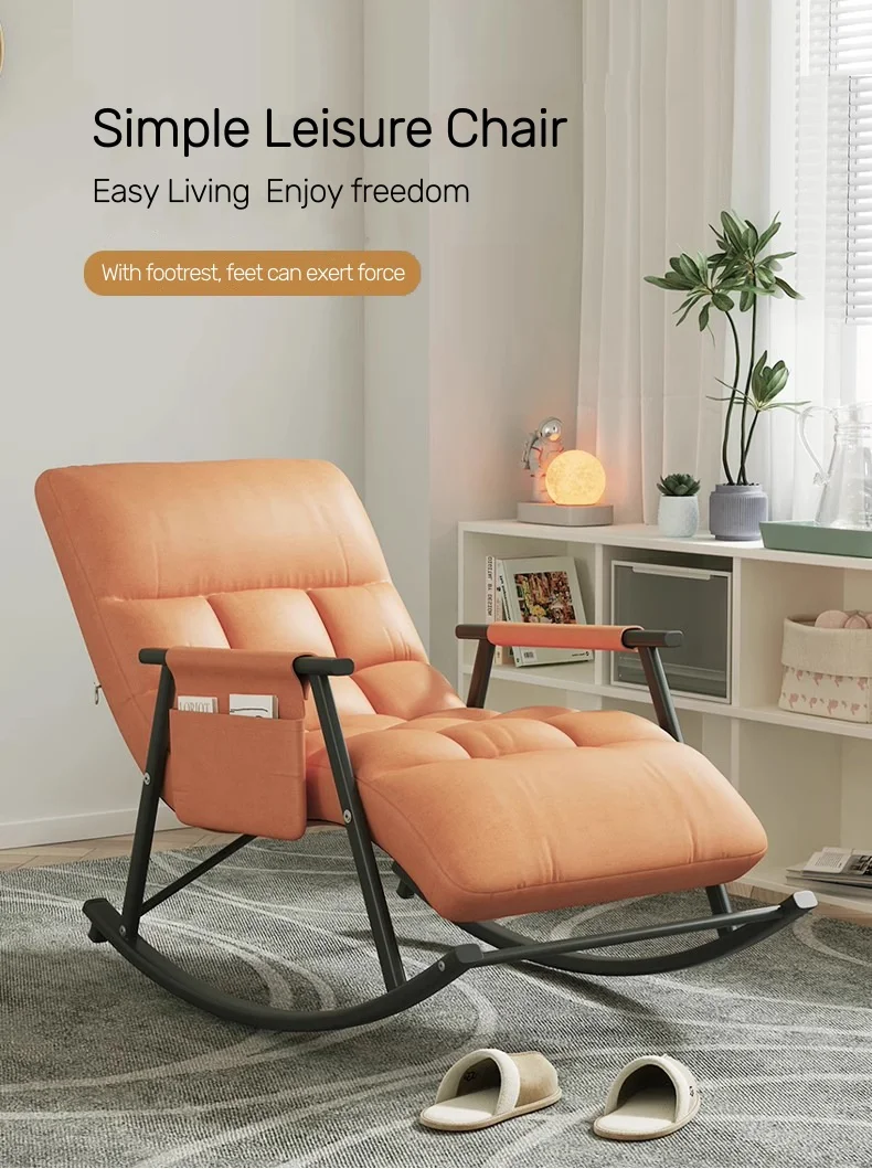 Leisure Rocking Chair Lazy Sofa Recliner Storage Foldable Multi ...