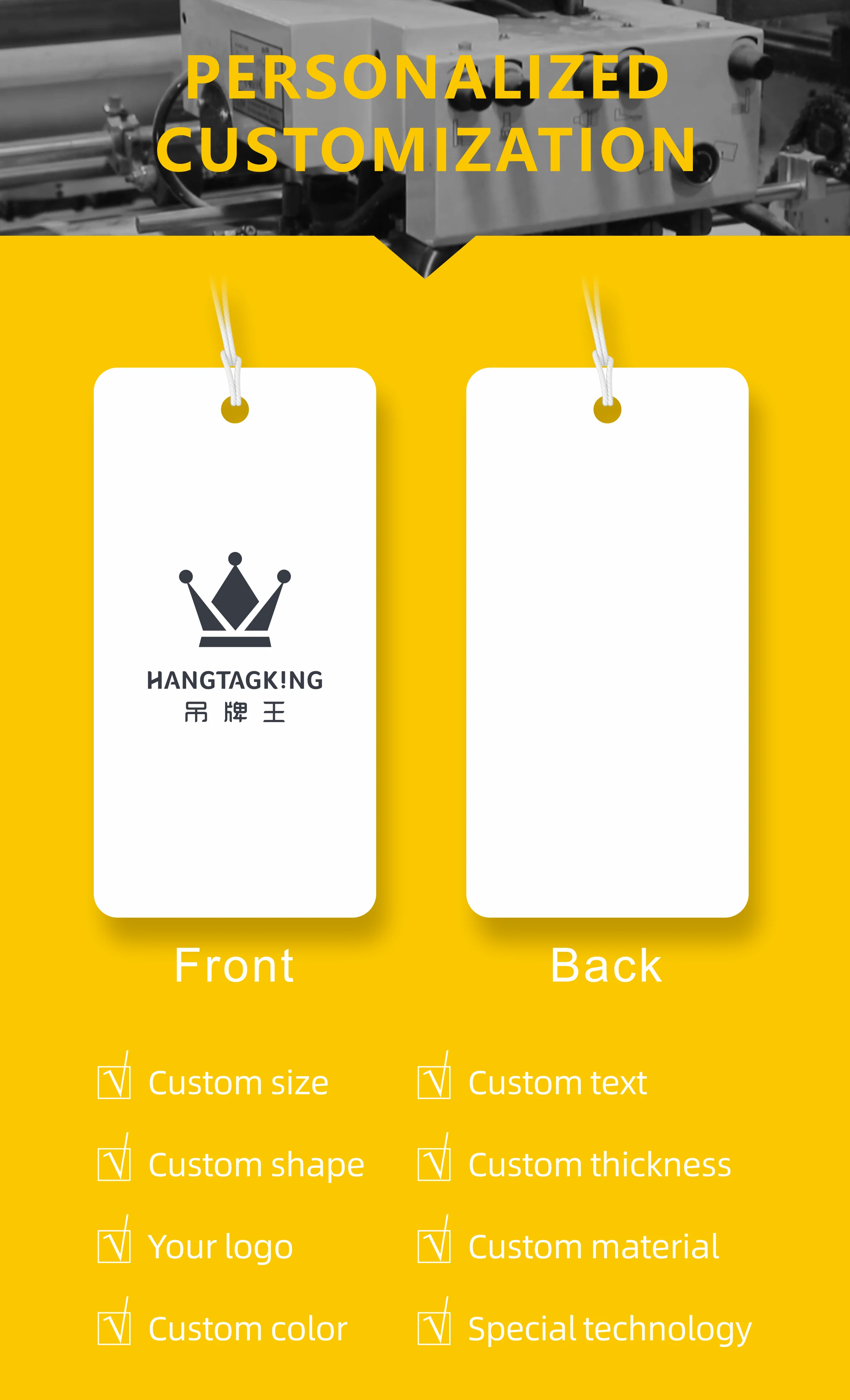 Luxury Custom Hang Tags with Logo Design and Printing