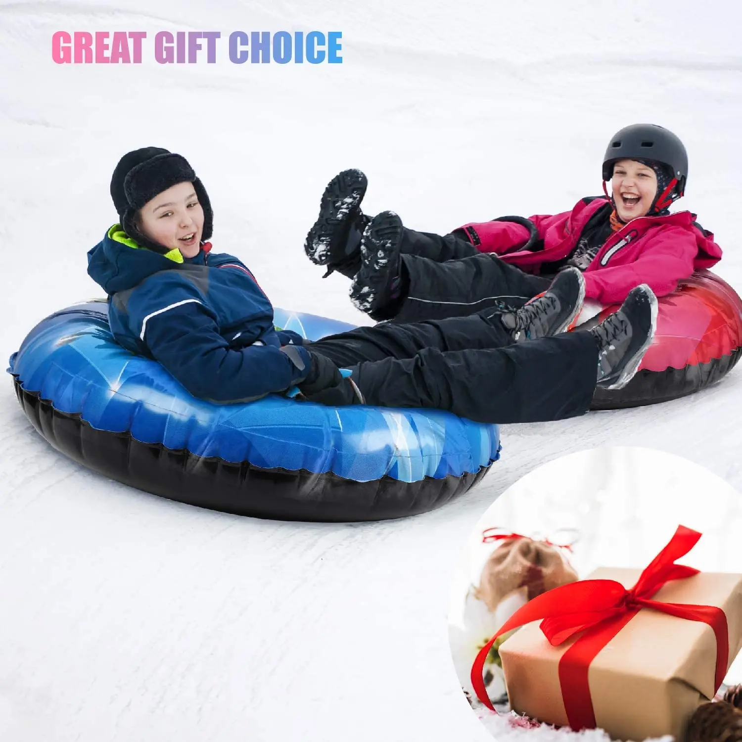 Inflatable Snow Tube For Kids With Handles Snow Tube Inflatable For ...