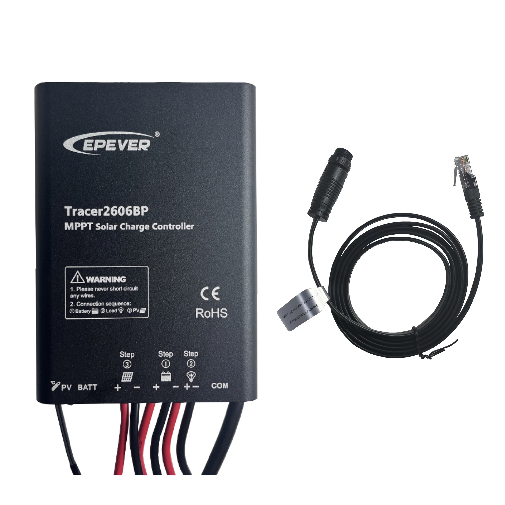 EPEVER Tracer2606BP IP68 Aluminum Case MPPT Solar Charge Controller 10A Modbus Communication ...