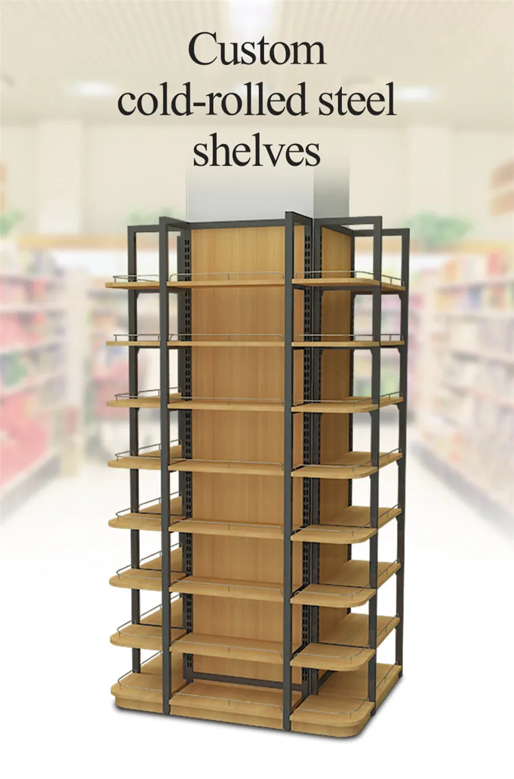 Customized Column Supermarket Multifunctional Shelves Display Rack ...