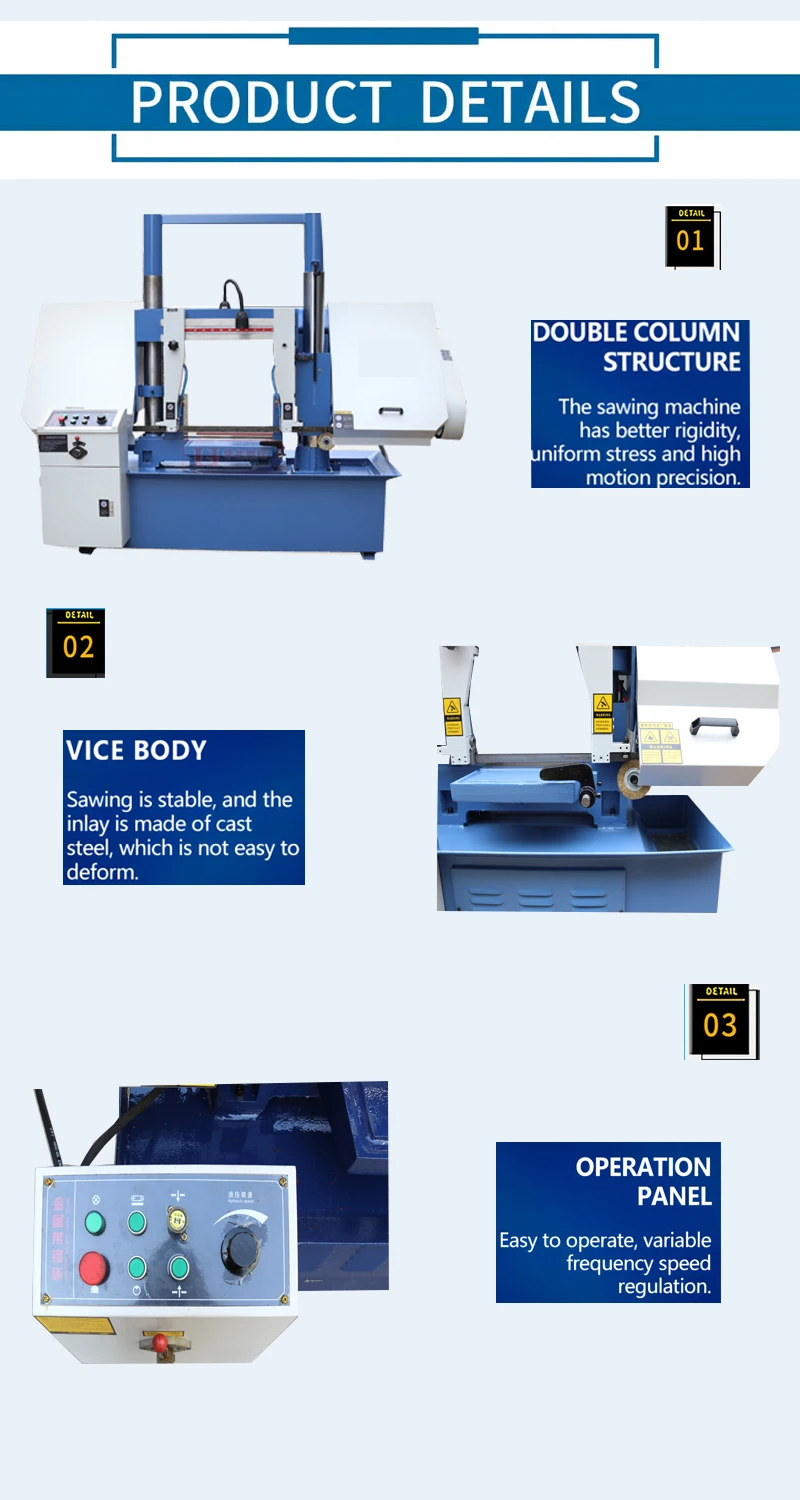 High Quality Gb4250 Horizontal Metal Band Hack Saw Machine Heavy Duty ...