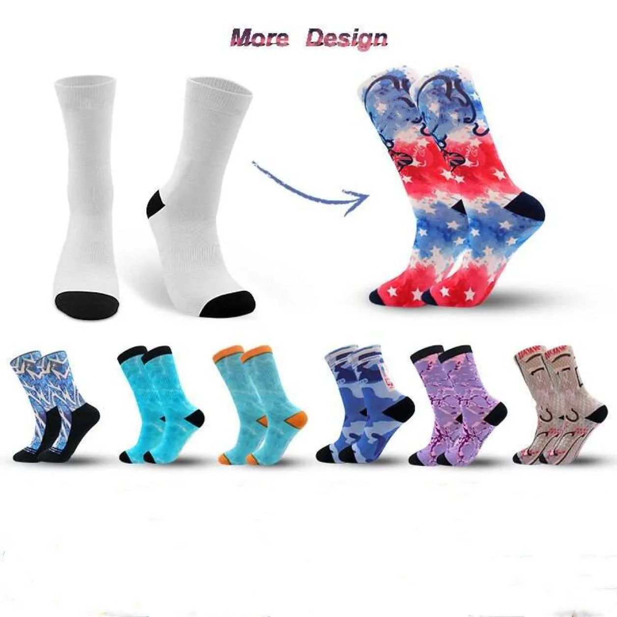 Custom Logo White Trampoline SCRUNCH Sport Anti-Slip Socks