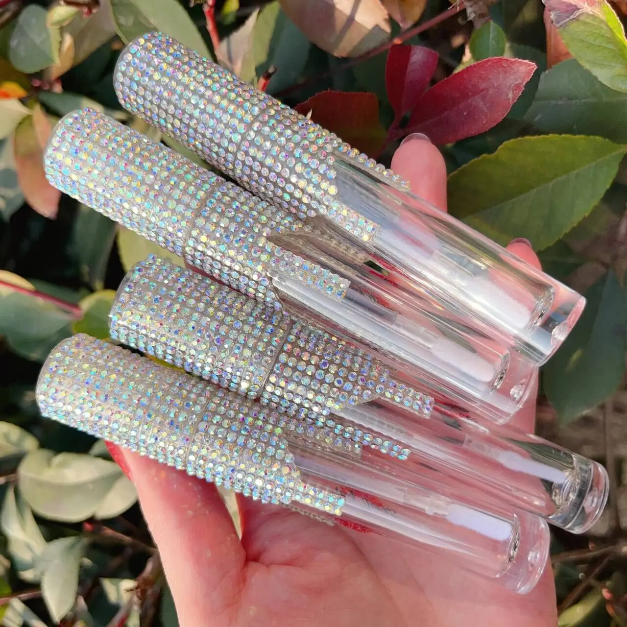 Wholesale Crystal Bling Diamond Rhinestone Empty Lipgloss Wand Tubes ...