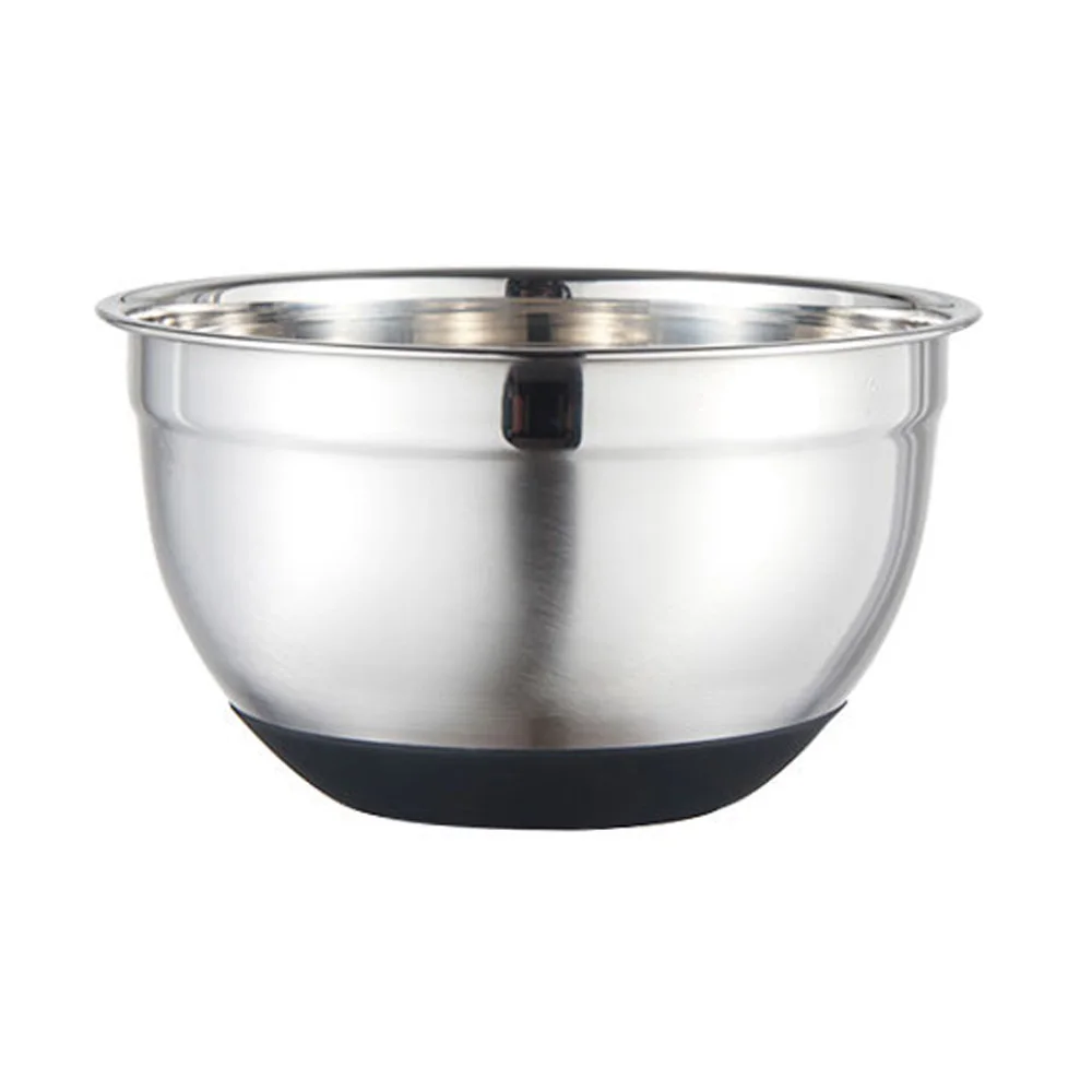 304 Stainless Steel Mixing Bowl Fruit Salad Non Slip Silicone Bottom ...