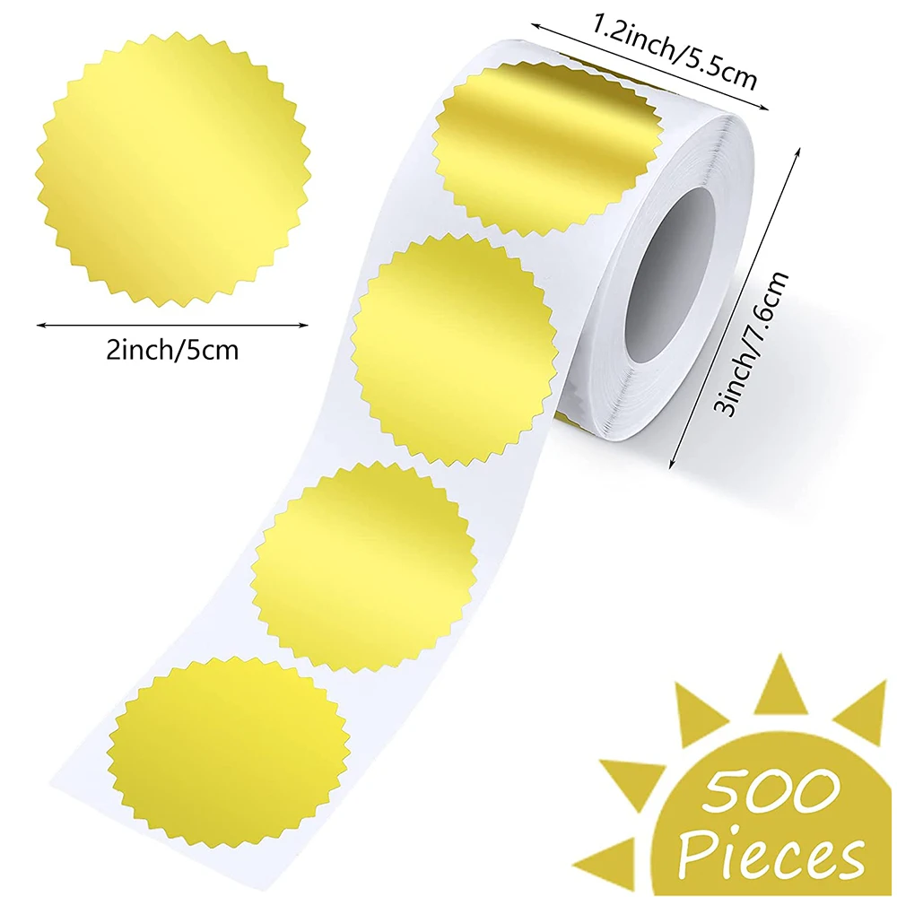 Gold Wafer Embossing Seal Label Stickers For Envelopes Business School ...