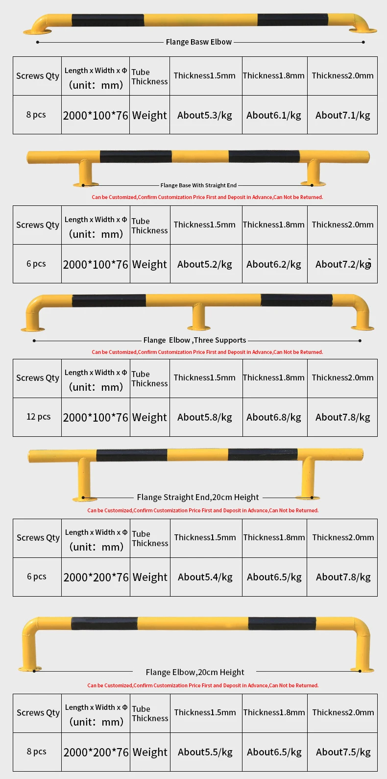 High Performance 60cm Metal Steel Car Parking Wheel Stoppers