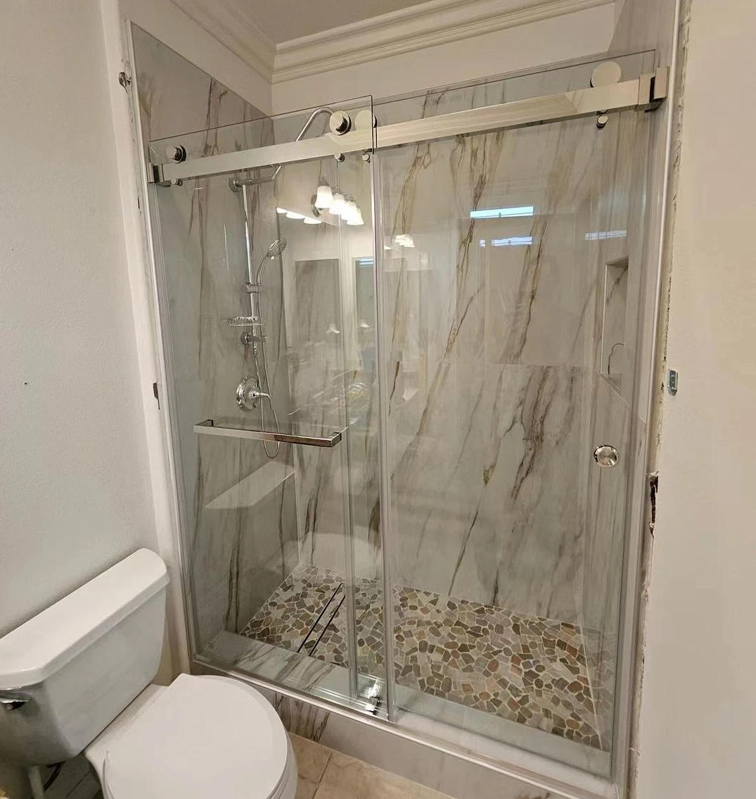 Stainless Frame Glass OEM Steel Fashion Frameless Interior Clear White ...