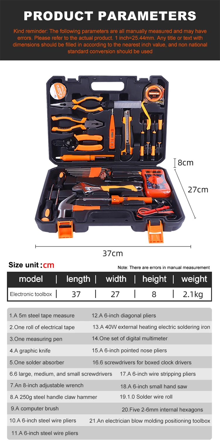 Electrical Tool Box Set Heavy Duty Professional Multifunction Computer Air Conditioning Tools ...