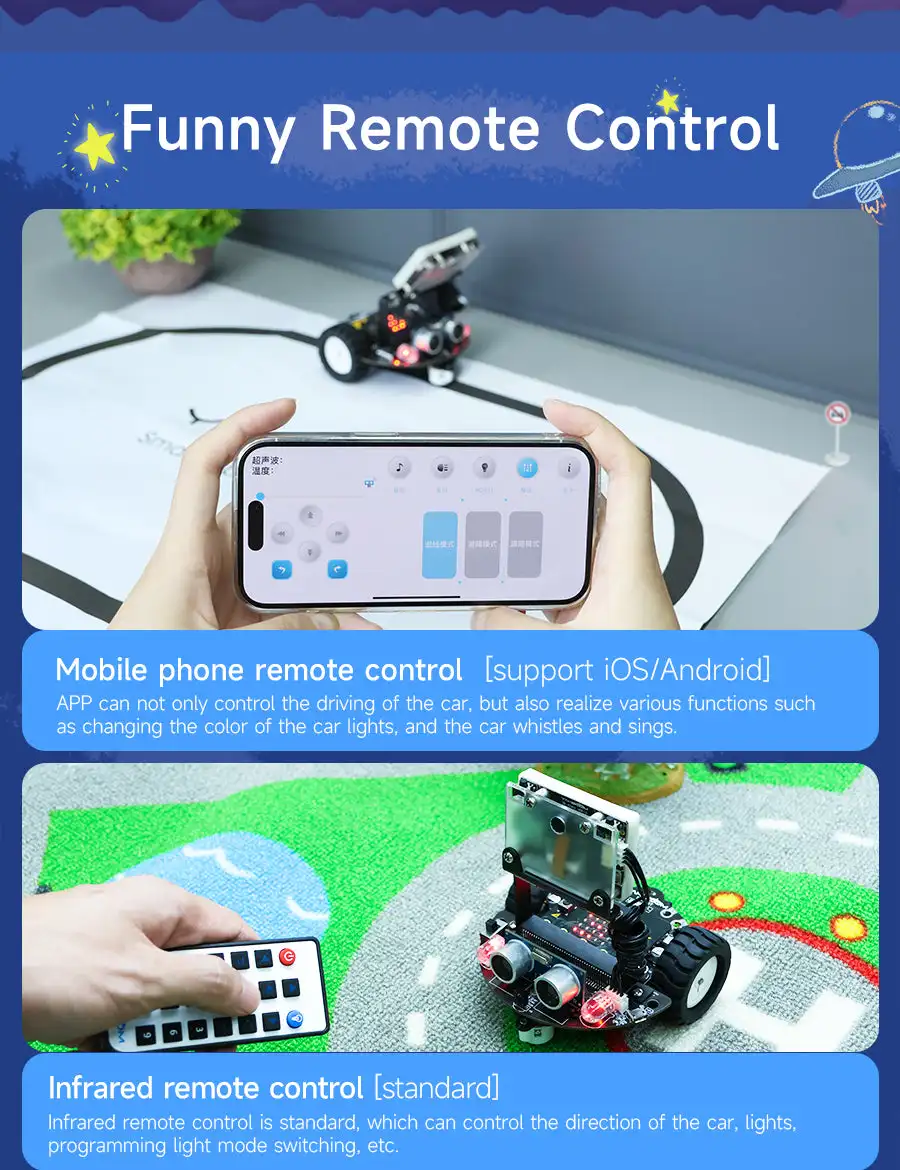 Tiny:bit Pro AI Visual Robot Car Kit for Micro:bit V2 V1