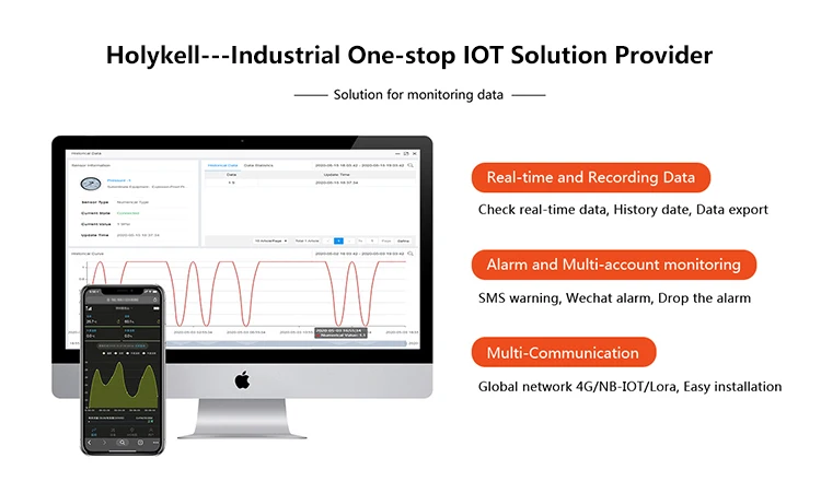Holykell Wireless Pressure Data Logger - GPRS & 4G Lora