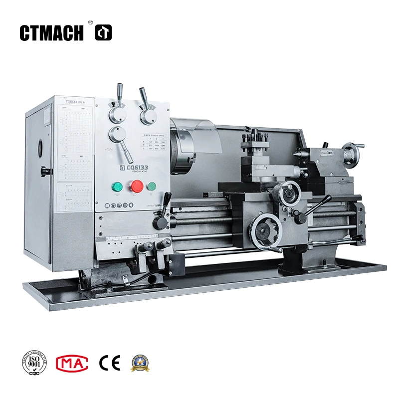 lathe machine new lathe machine price CQ6133 semi cnc lathe small cnc ...