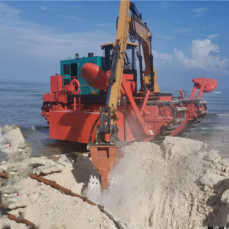 Crawler Chain Pontoon Excavator Machine Amphibious Excavator for Sale ...