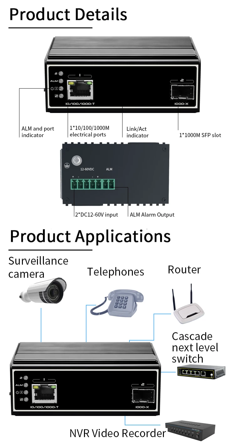 Gigabit Single-mode Lc Fiber To Ethernet Media Converter With A Sfp Lx ...