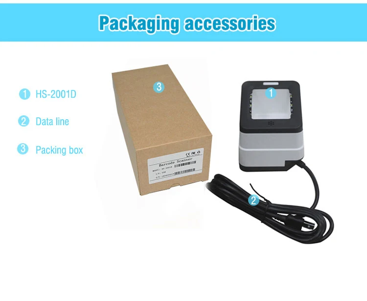 Checkout Qr Code Barcode Scanner Omnidirectional Table Top Usb 1d 2d ...