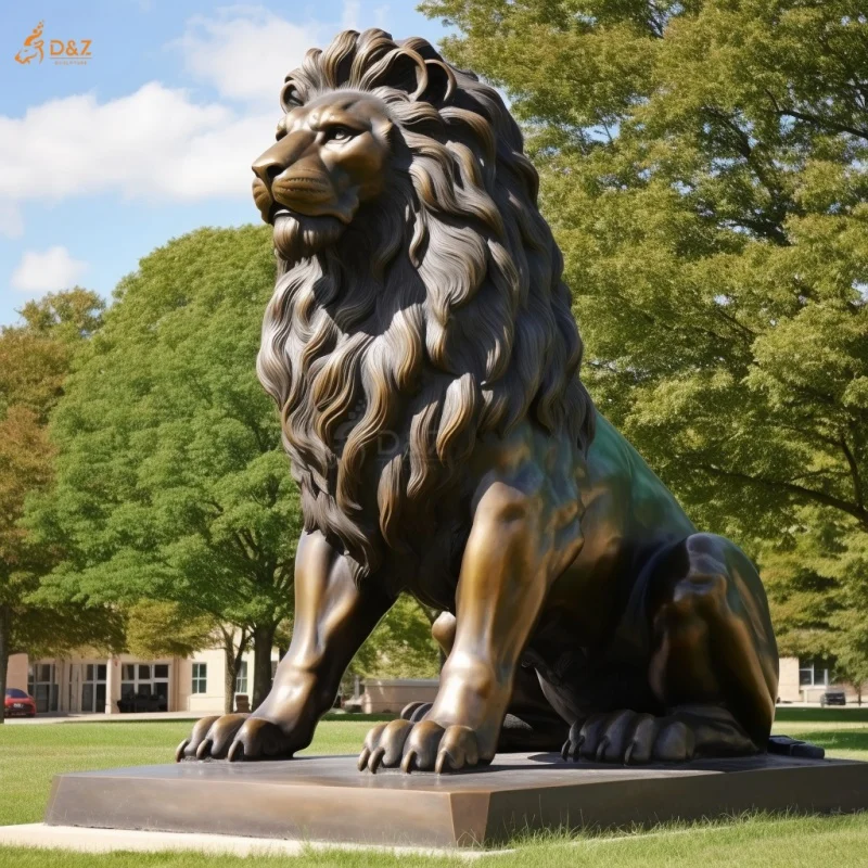 Family Outdoor Decorative Garden Casting Copper Metal Animal Life Size ...
