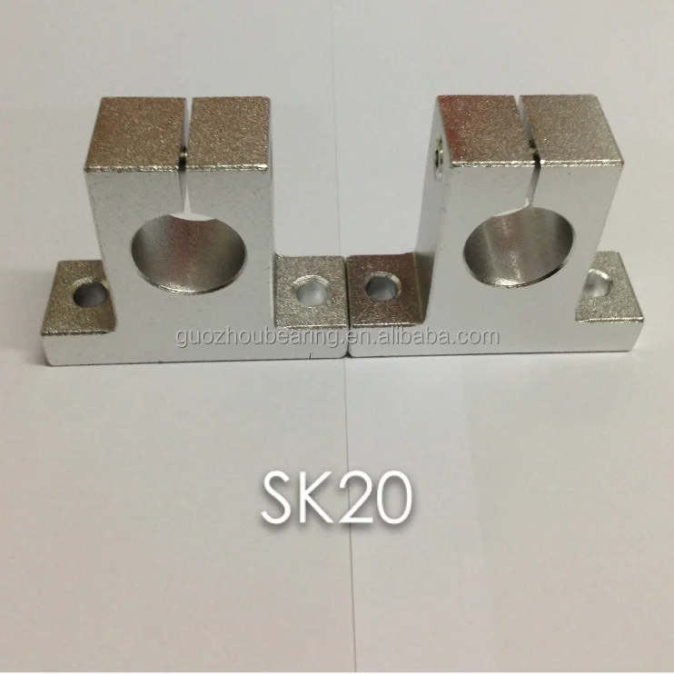 Aluminum Alloy Linear Bearing Linear Guide Rail Shaft Support SK20 ...