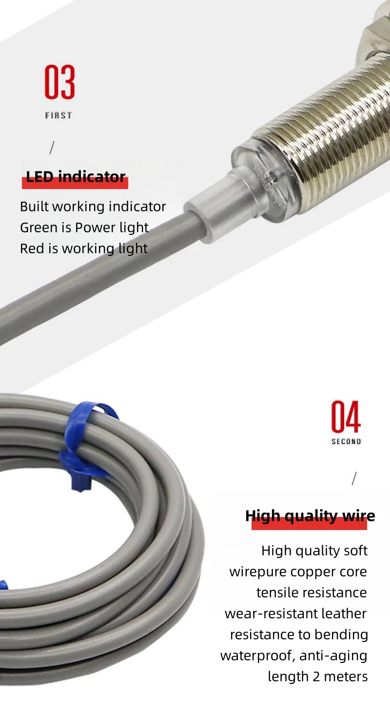 M12 TR12-4DN NPN 24v Proximity Sensor for Metal Detection