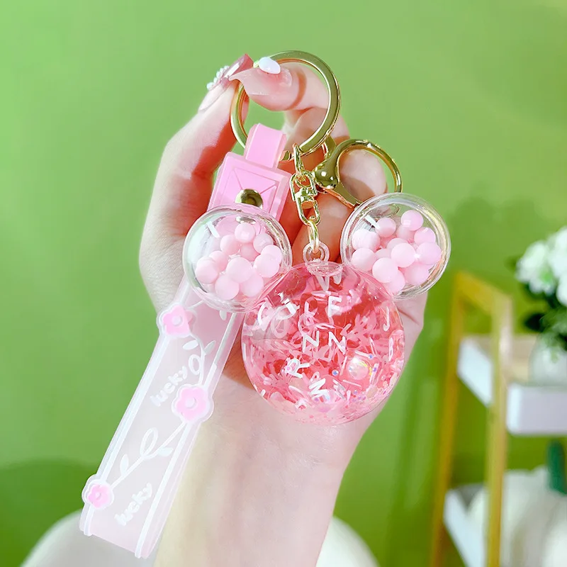 Acrylic Oil-filled Sugar Beans Astronaut Spaceman Keychain Exquisite ...