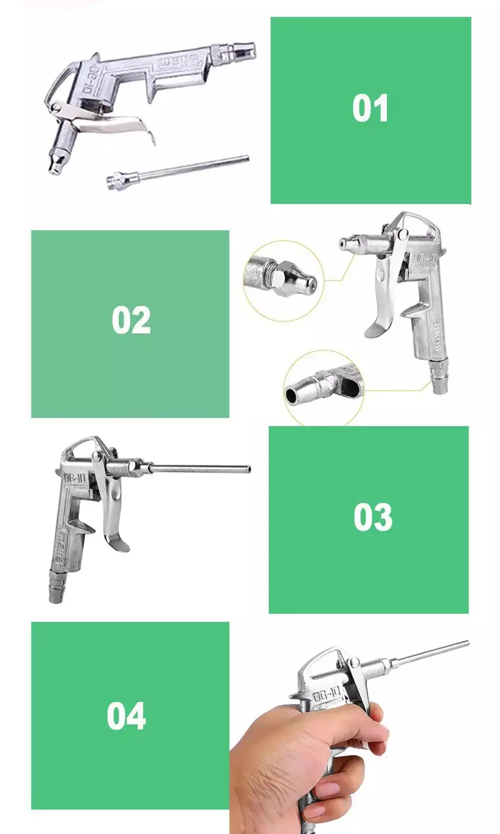 DG-10 Safety Aluminum Alloys Pneumatic Air Compressed Blow Gun