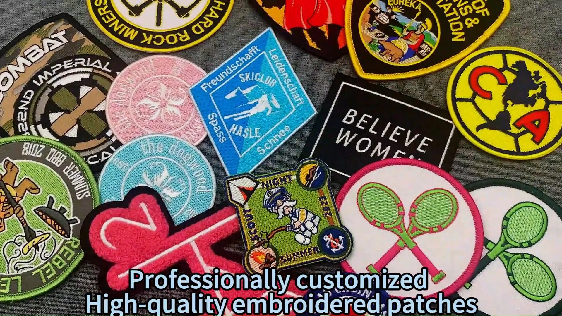 Wholesale Customized Clothing Shoes Hat Iron On Patches Badges Sew On Embroidery Garment ...