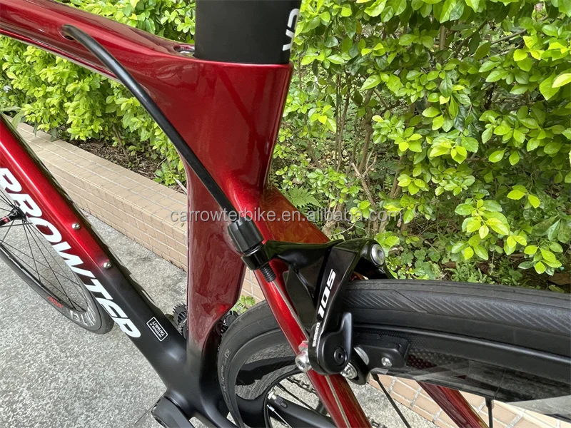 Transparent Red Black Carrowter Complete Carbon Road Bike Direct Mount ...