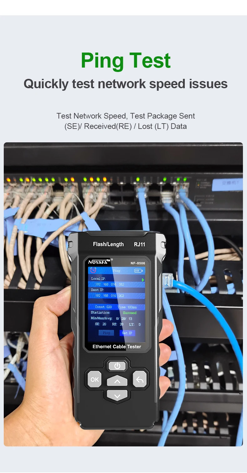 NOYAFA NF-8506 Multi-Function Cable Tester - Precision & Reliability