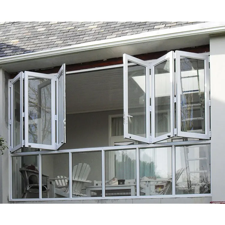 Curtain Sliding Balcony UPVC Pvc Windows Sliding Folding Window Plastic ...
