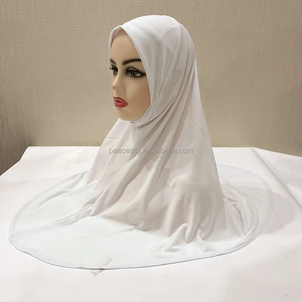Ready To Wear Muslim Hijab Jersey Scarf Islamic Solid Headscarf Foulard ...
