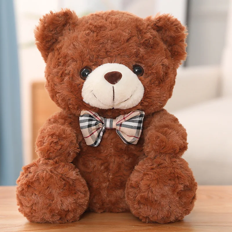 Bow Tie Hug Teddy Bear Plush Toy Piliow Teddy Bear Stuffed Animal Toy I ...