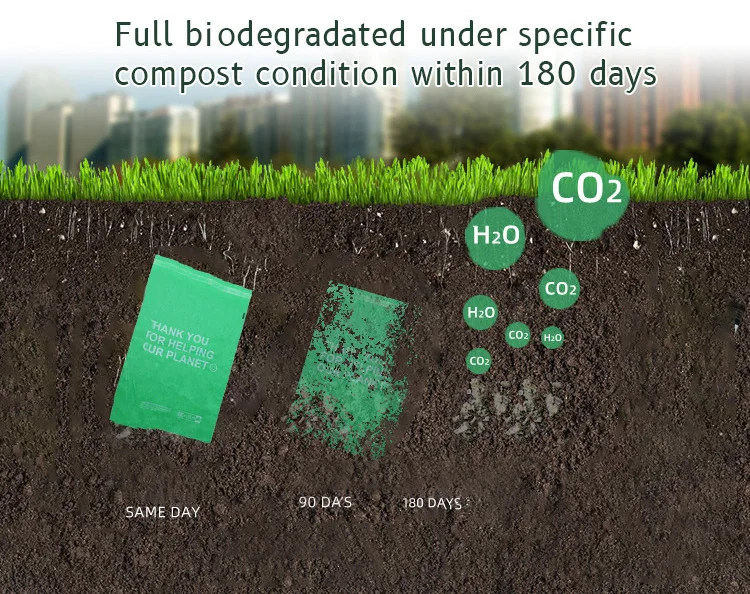 Plant Based Biodegradable Compostable Plastic Postage Envelopes