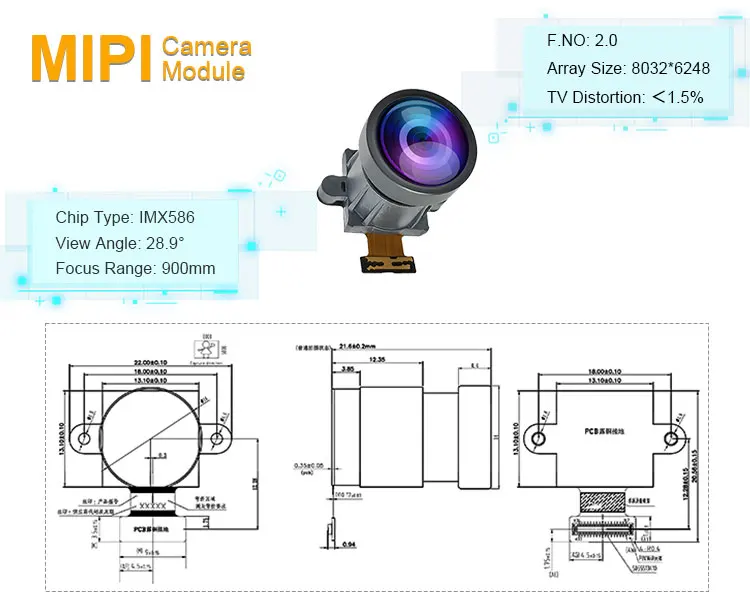 Sincerefirst IMX586 Cmos Sensor HD 48MP Smartphone Camera Module