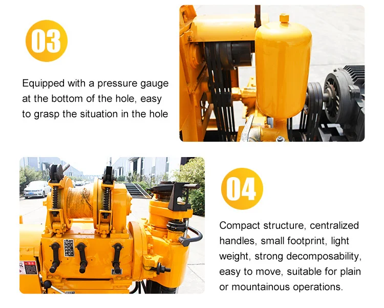 Mining Portable Hydraulic Crawler Drilling Rig - 160m Depth