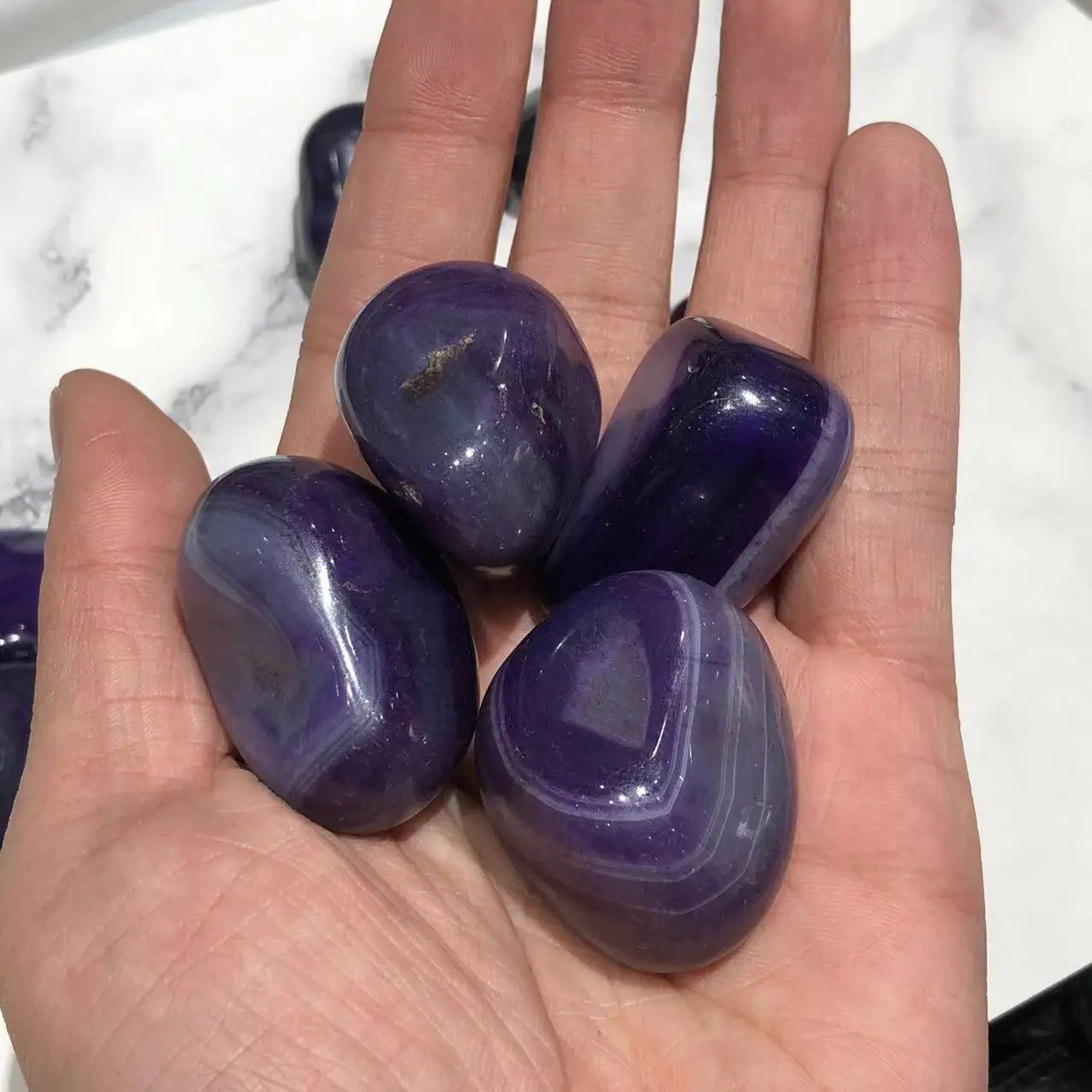 Purple Agate Tumbled