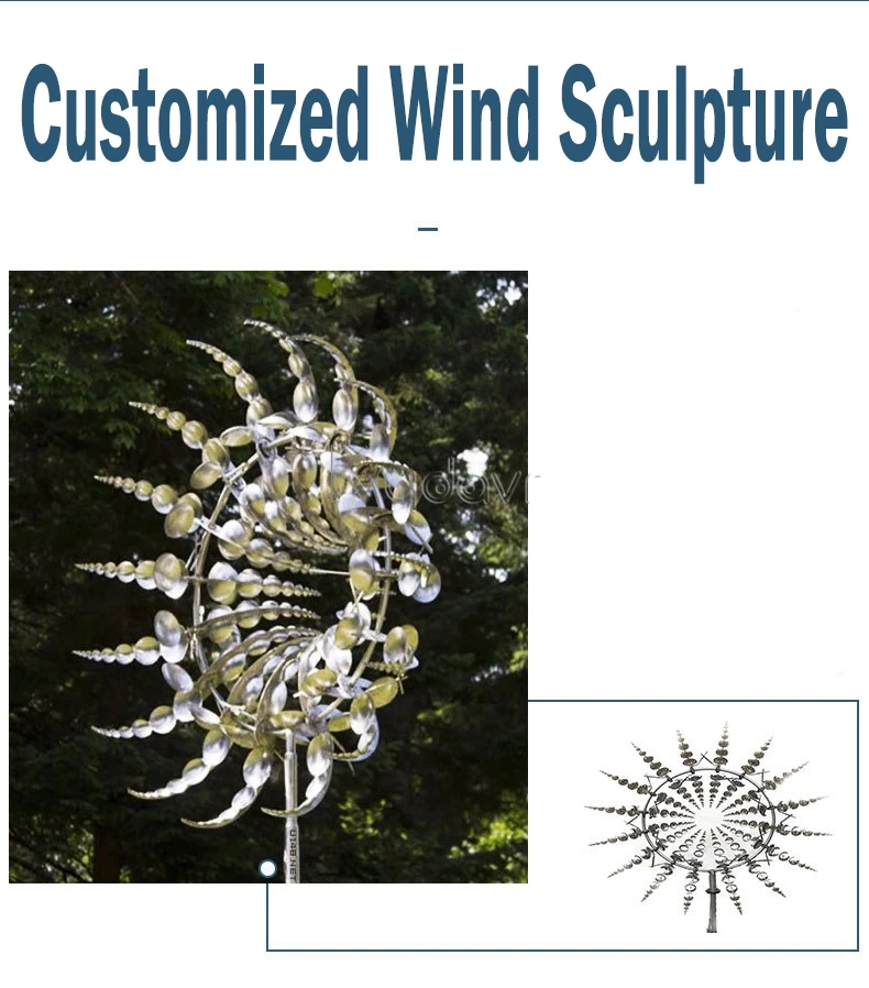 Outdoor fairy Garden Large Metal Stainless Steel Wind Tree Copper ...