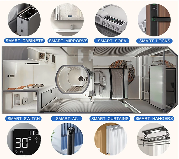 Luxury Space Capsule Pod - Modern Smart Home Shipping Resort