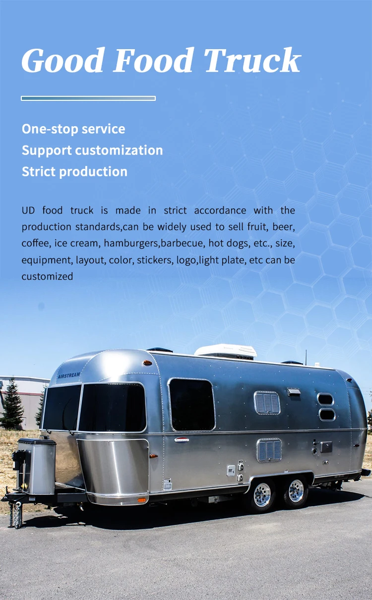 UrDream Functional Mobile Barber Shop Beauty Salon Trailer Stainless ...