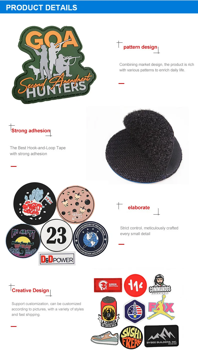 High Quality Clothing Patch Pvc Rubber Custom Logo Designer Patches For ...