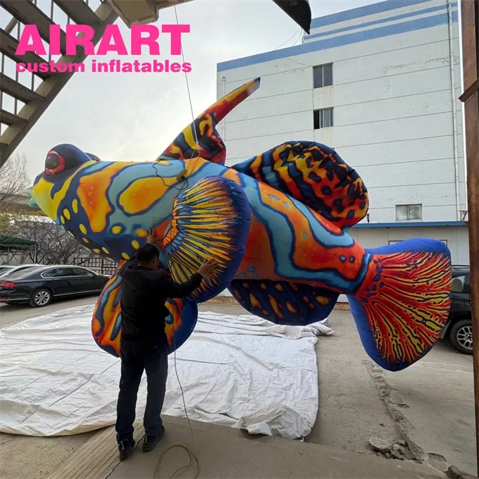 Colorful Hanging Inflatable Fish Inflatable Ocean Animal for Aquarium ...