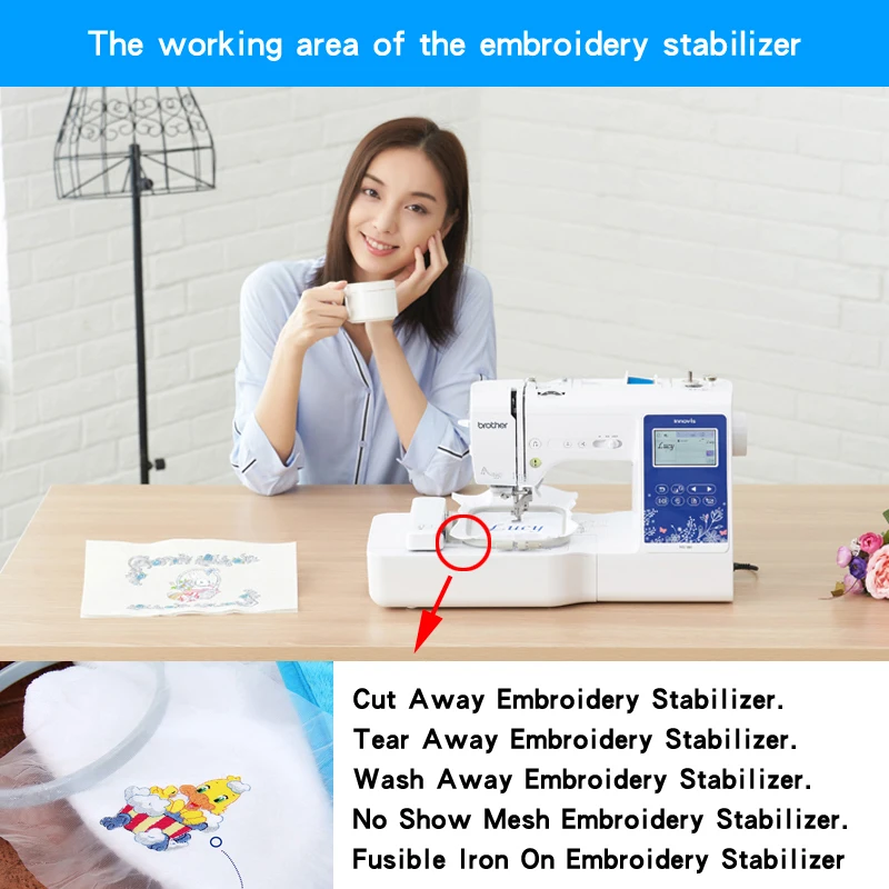 Sticky Self-Adhesive Embroidery Stabilizer - 12" X 10 Yd