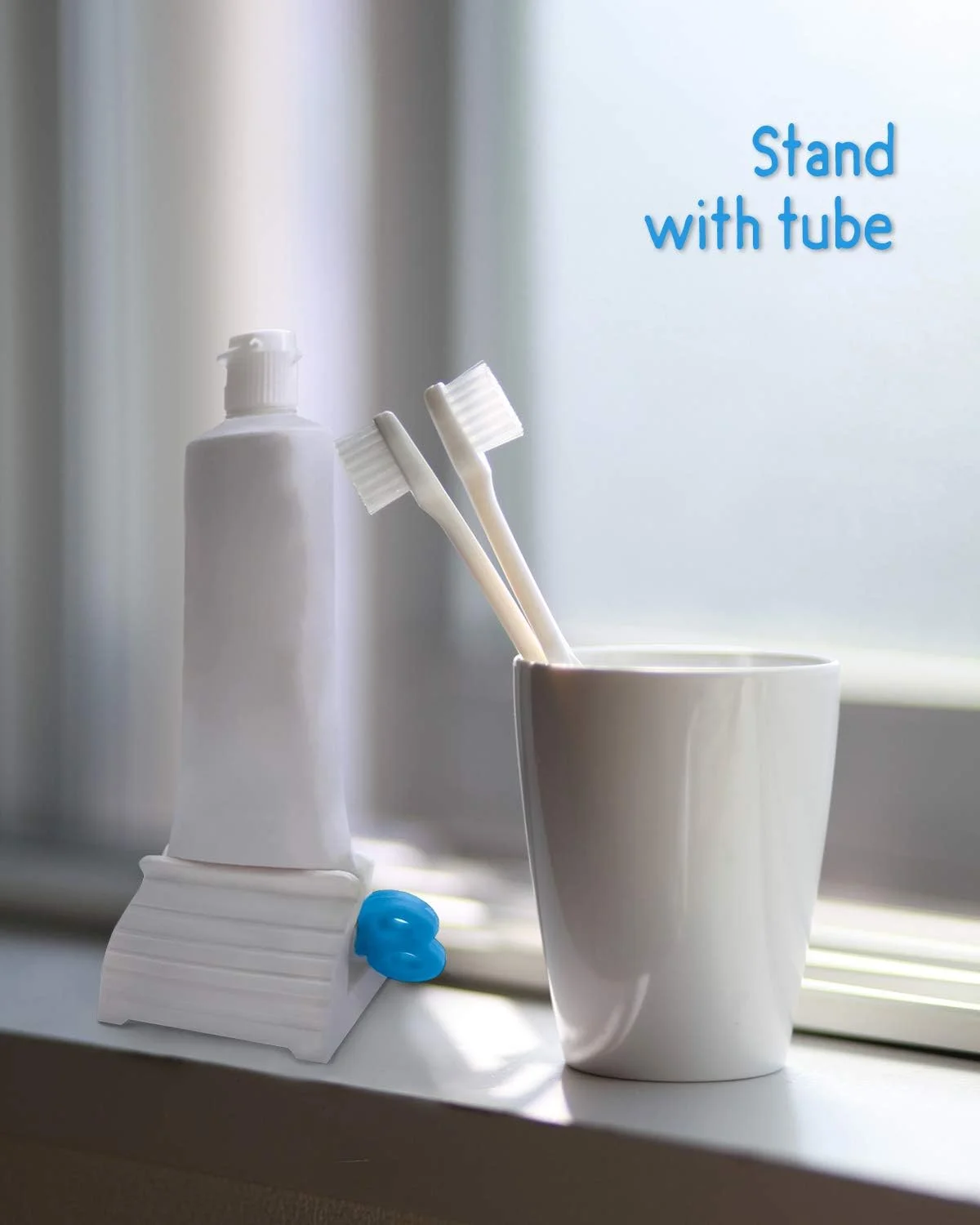 Bathroom Rolling Toothpaste Tube Squeezer Dispenser Holder Stand Toothpaste Key Squeezer Seat
