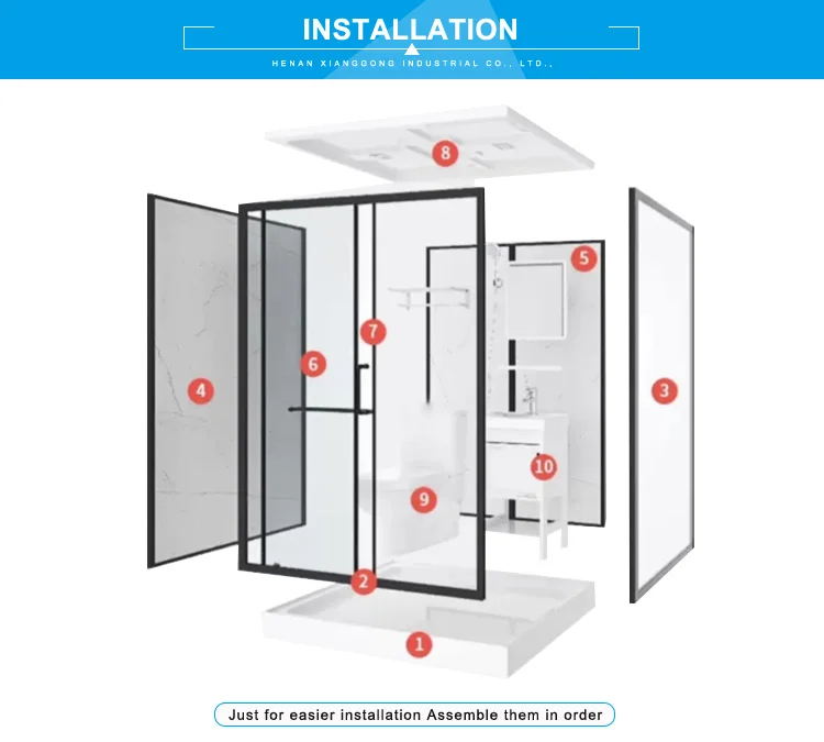 Modern Industrial & Traditional Design Prefab Bathroom Unit