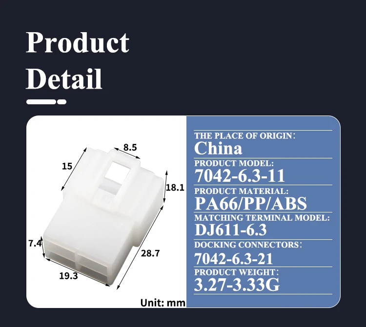 4-hole Wire Harness Connector for Automotive High Current Connectors DJ7042-6.3-11| Alibaba.com