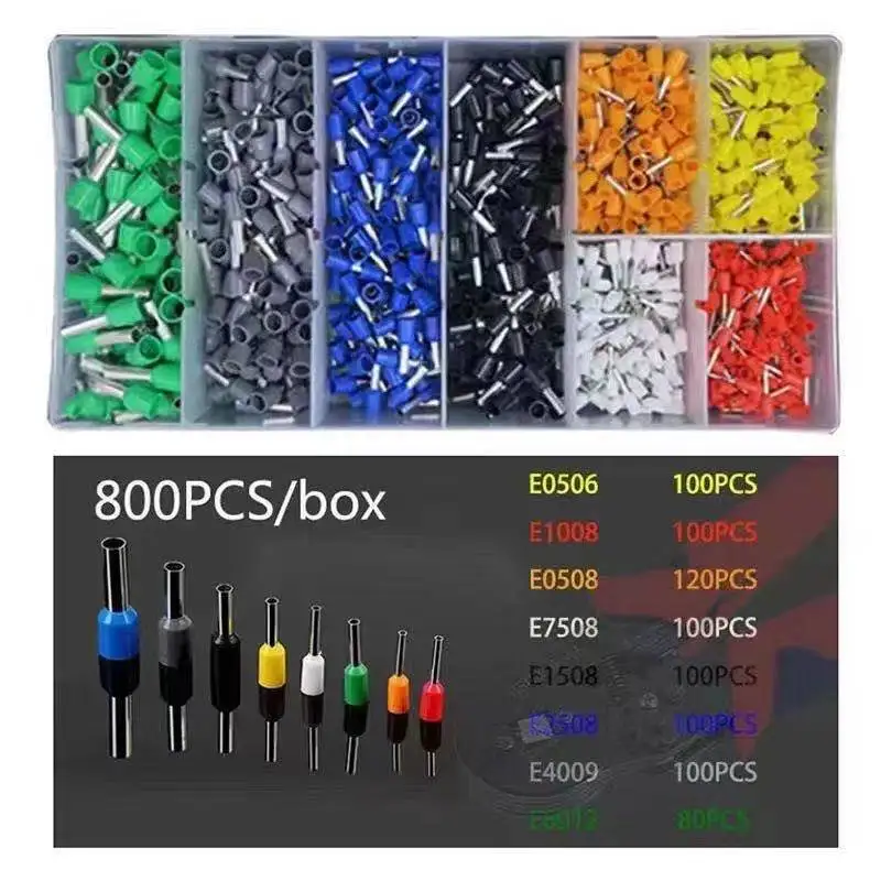 1200pcs Tube Type Terminal with Crimping Pliers Set European Style ...