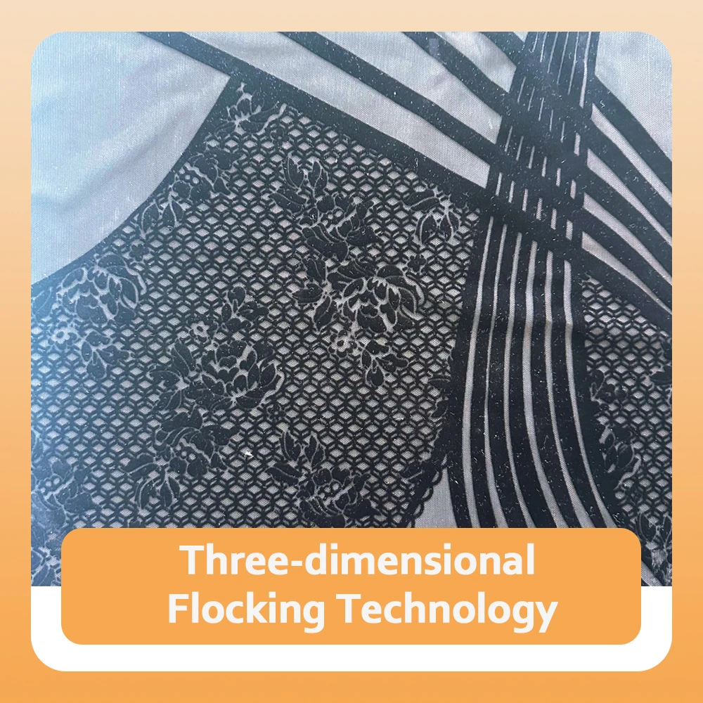 Customized Three-dimensional Flocking Technology High-end Yoga Outfit ...