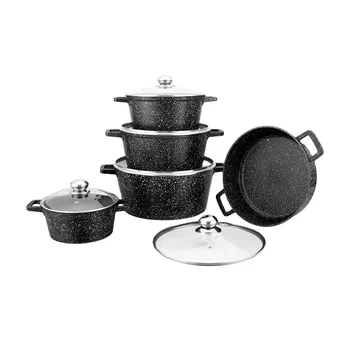 Pressed Aluminum Easy Clean Cooking Pot Set Pots And Pans Non-stick ...