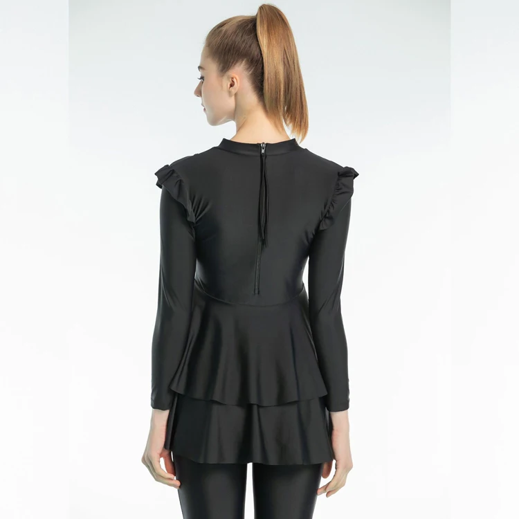 Muslim Swimwear Wholesale Long-sleeved Swim Ruffle Skirt Long Swim ...