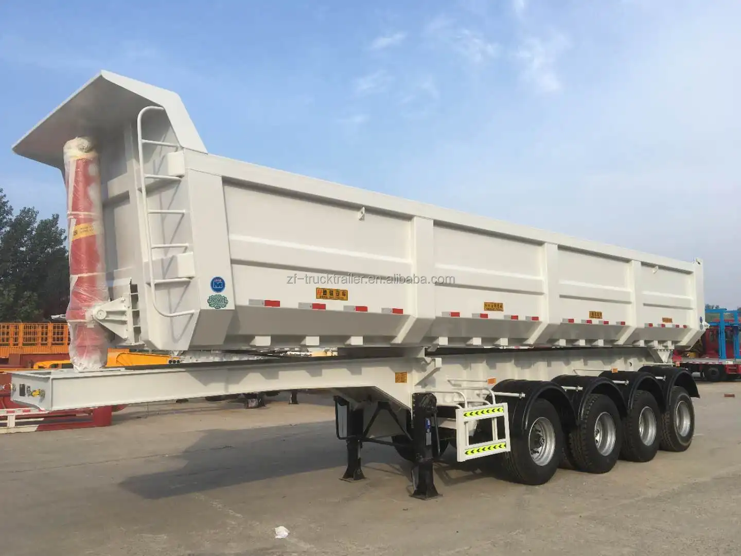 High Quality 20FT 40FT End Dump Container Tipper Tilting Trailers Self ...