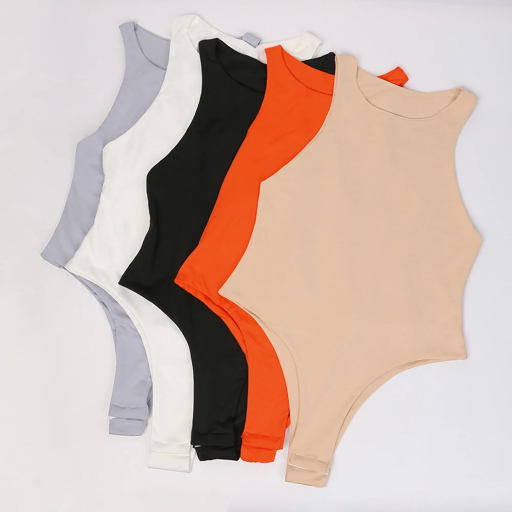 Custom Logo Bodysuits For Women Romper Onesie Gym Bodycon Skinny Sexy ...